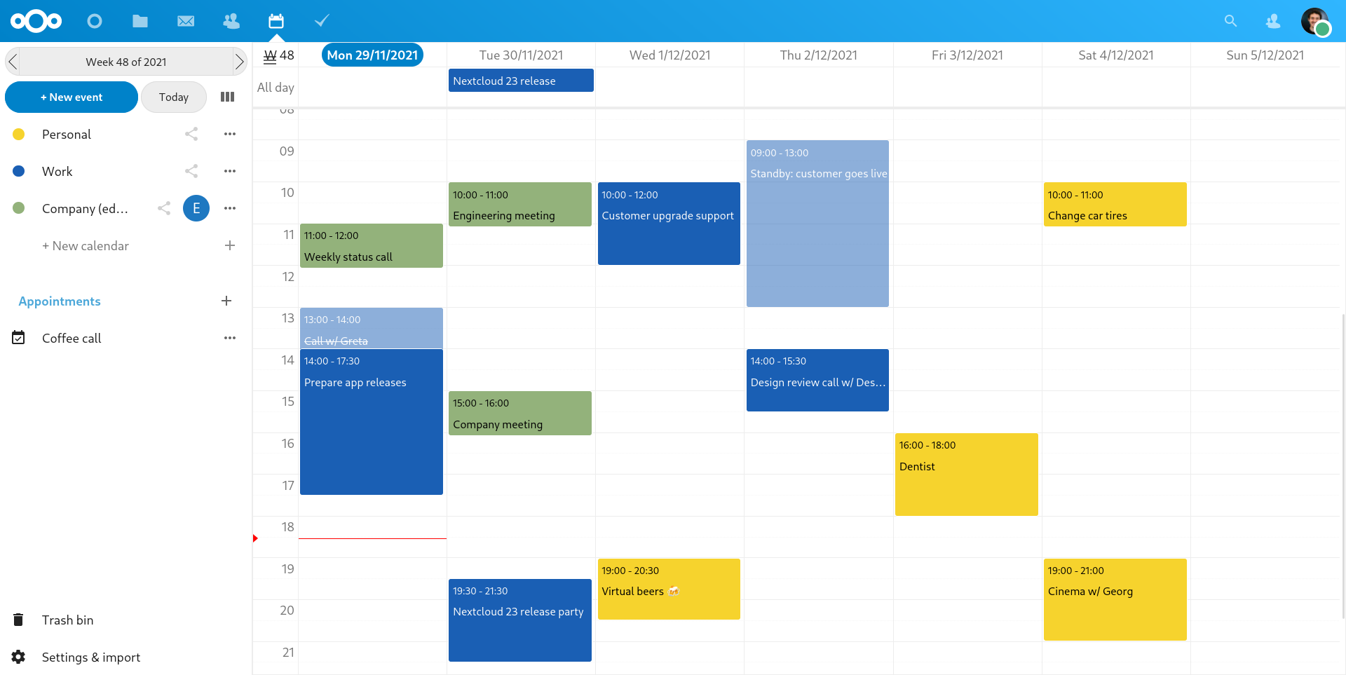 Using The Calendar App Nextcloud Latest User Manual Latest Documentation
